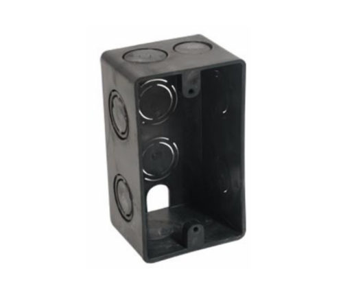 [CAR09] CAJA RECTANGULAR PLASTICA 1/2 PULG.X3/4 PULG. GRIS AMANCO ...